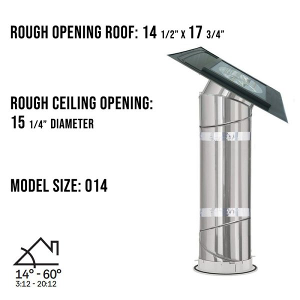 VELUX TLR 014 Sun Tunnel® Flat Glass Skylight | 14 Inch Sun Tubes