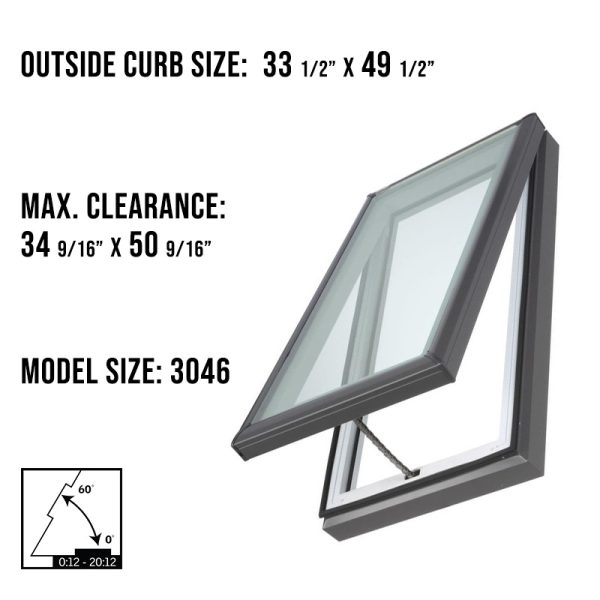 Velux VCM 3046 Skylight | Manual Venting Curb Mounted Skylight