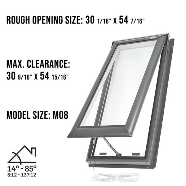 Velux VSE M08 Electric Venting Deck Mount Skylight Replacement