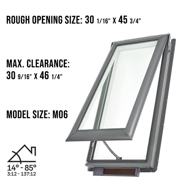 Velux VSS M06 Solar Venting Deck Mount Skylight | Fresh Air