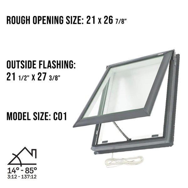 Velux VSE C01 Electric Venting Skylight | Smart Opening Skylights