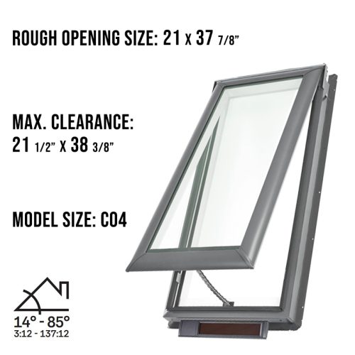 Velux VSS C04 Solar Venting Skylight | Smart Home Skylights